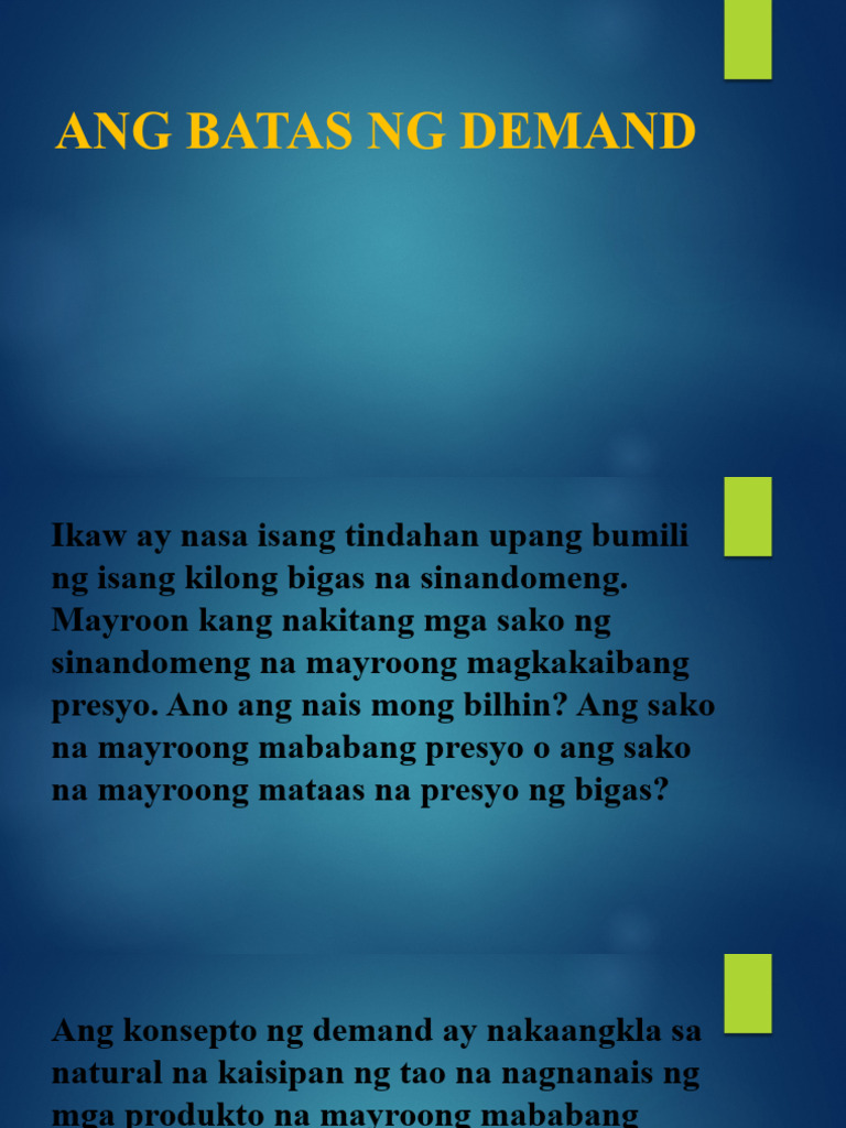 Ang Batas NG Demand | PDF