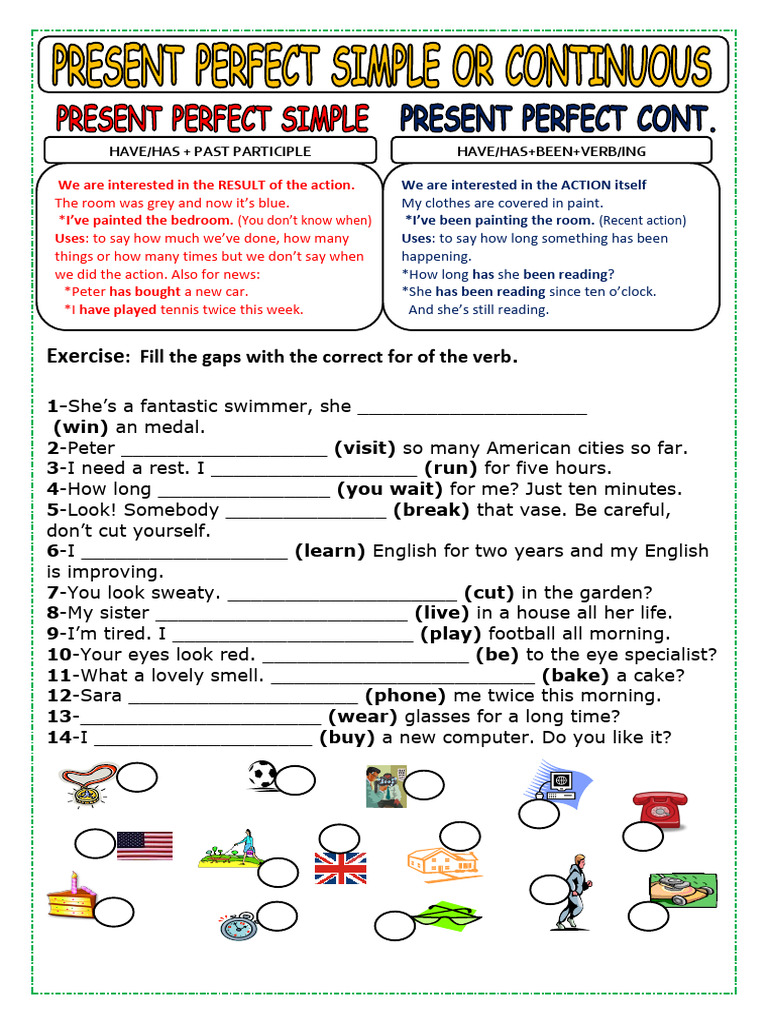 Present Perfect Simple or Continuous 1 | PDF