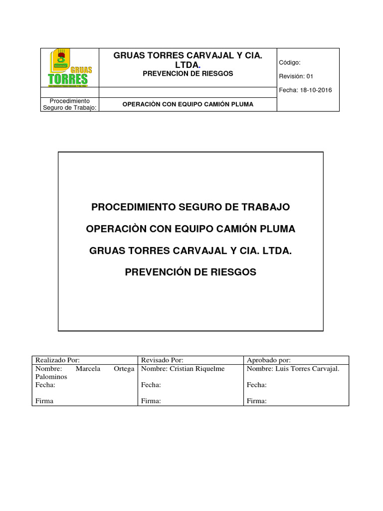 PR.005-CAMION PLUMA | PDF