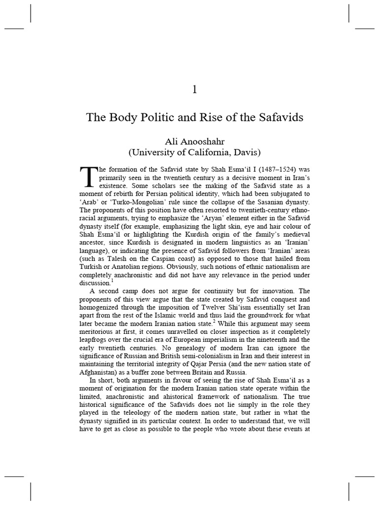 The Body Politic and Rise of the Safavid | PDF | Ottoman Empire