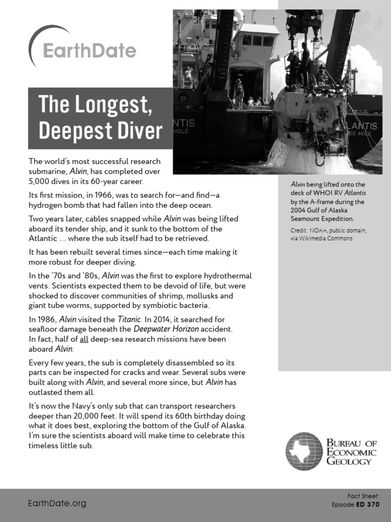 EarthDate_370_BW | PDF | Hydrothermal Vent | Earth Sciences