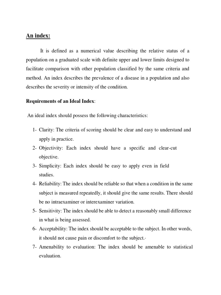 Caries Indices Hand Out | PDF | Human Tooth | Periodontology