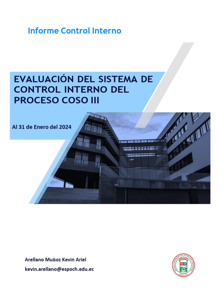 Informe Coso | PDF | Auditoría | Evaluación