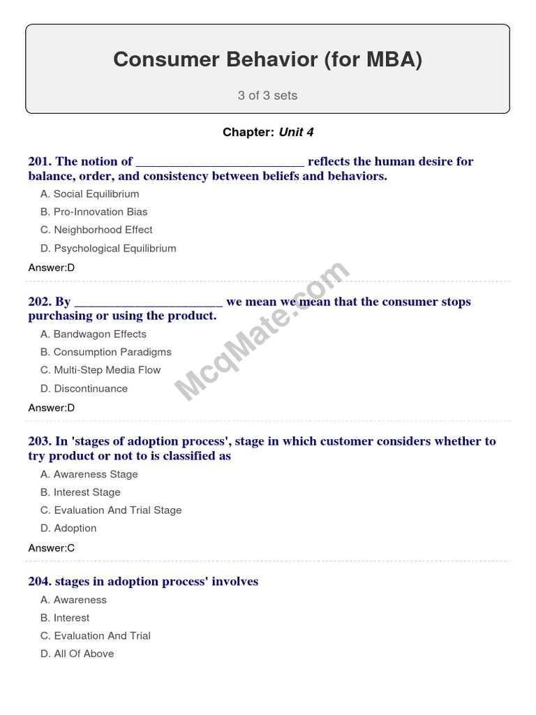 Consumer-Behavior-For-Mba (Set 3) | PDF | Behavior | Consumer Behaviour