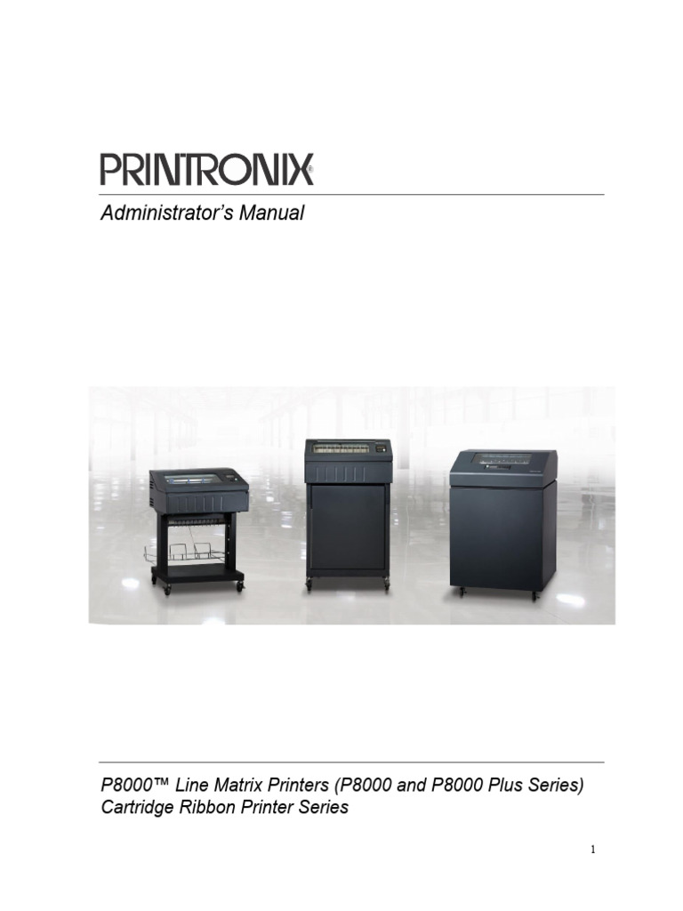 Manual en Ingles Printronix 8000 | PDF | Printer (Computing ...