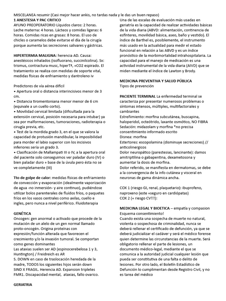 Miscelanea | Descargar gratis PDF | Medicina CLINICA | Especialidades ...