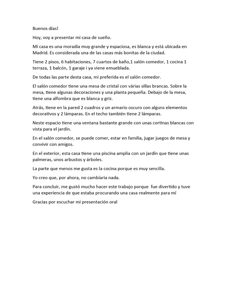 espanhol presentación | PDF