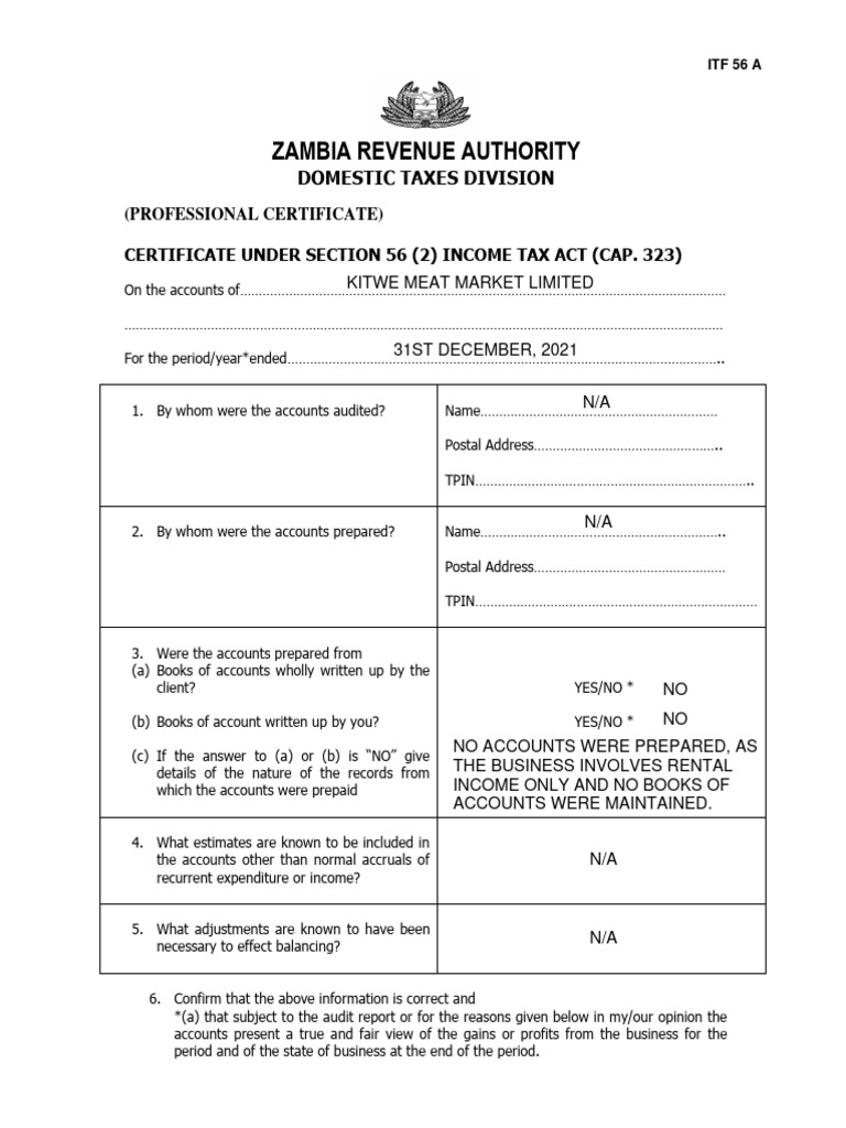 KMM INCOME TAX RETURN ATTACHMENT FORM (A) - 2023 | PDF | Audit | Public ...