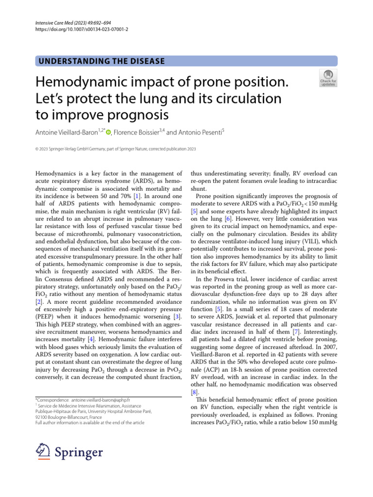 Vieillard-Baron Et Al-2023-Intensive Care Medicine | PDF | Health Care ...