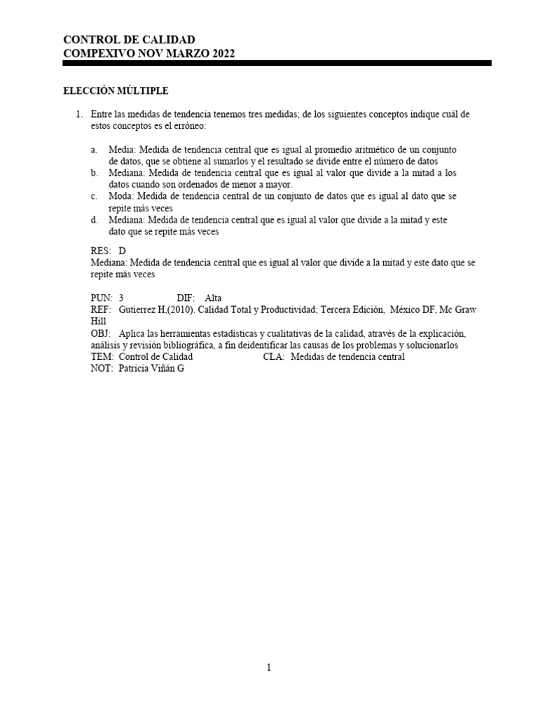 Calidad 2 | PDF | Calidad (comercial) | Muestreo (Estadísticas)