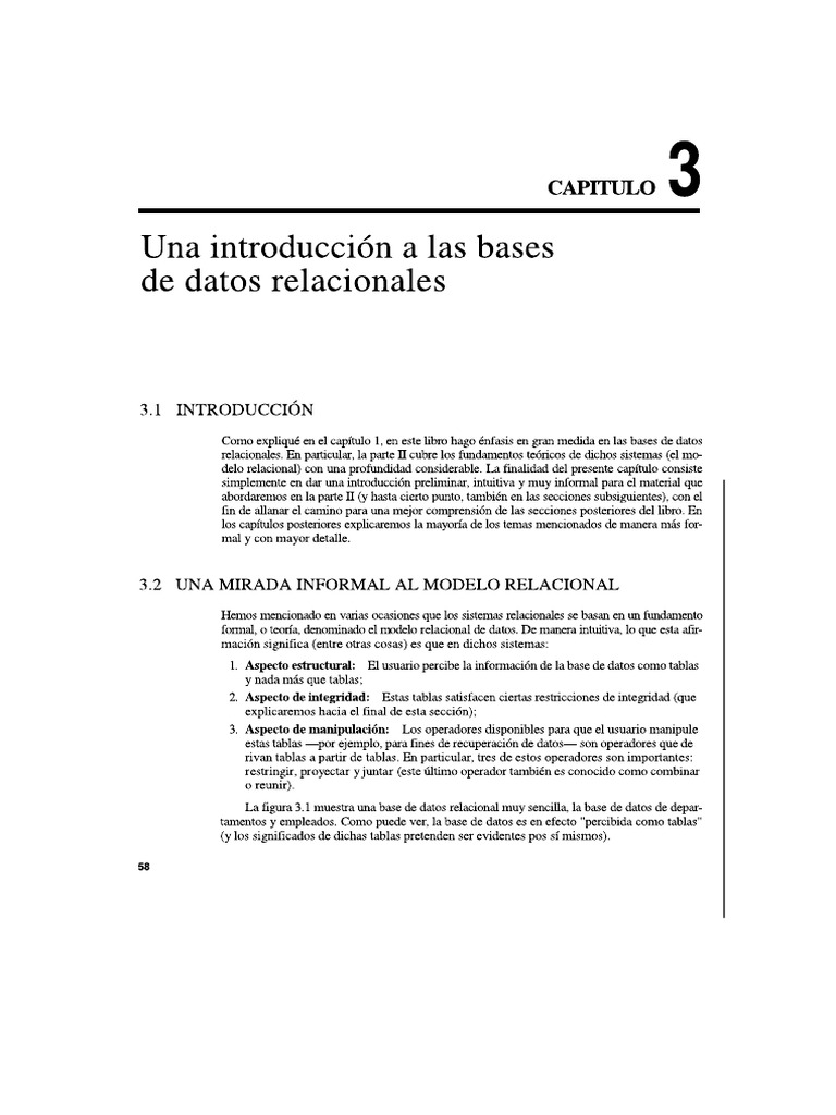 Una Introducción A Las Bases de Datos Relacionales | PDF