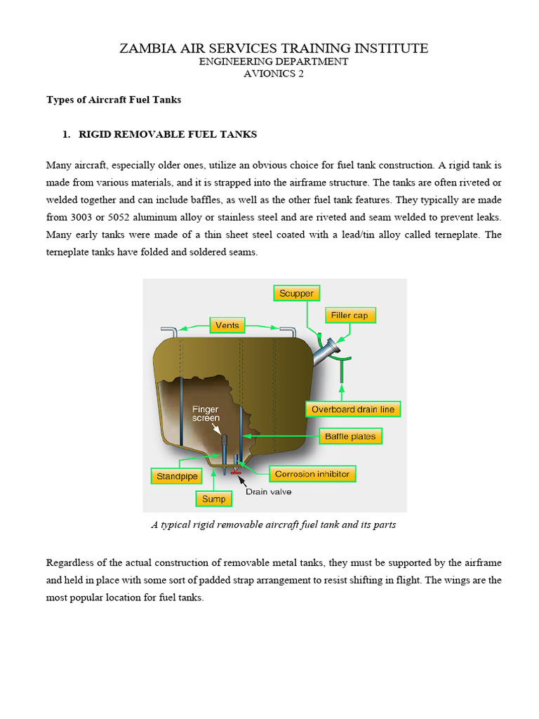 Aircraft Fuel Tank Notes | PDF | Aircraft | Welding