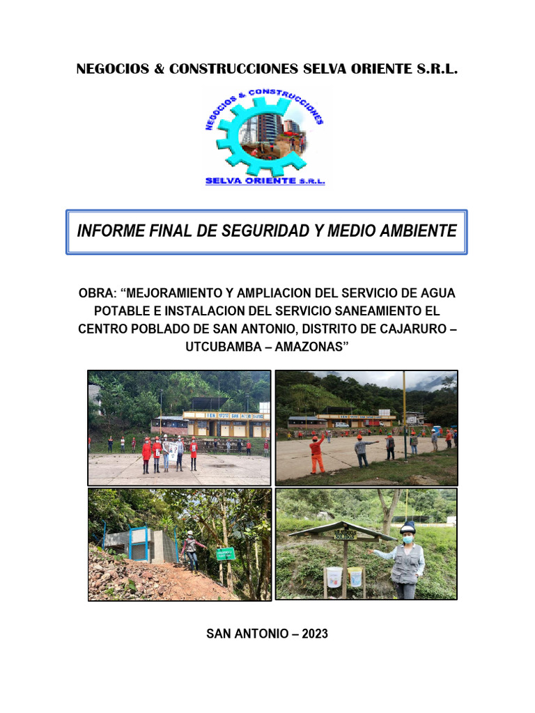 Informe Final Sma | PDF | Saneamiento | Residuos