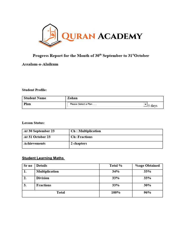 Progress Report (T.Hammad's Students) | PDF | Grammatical Tense | Verb