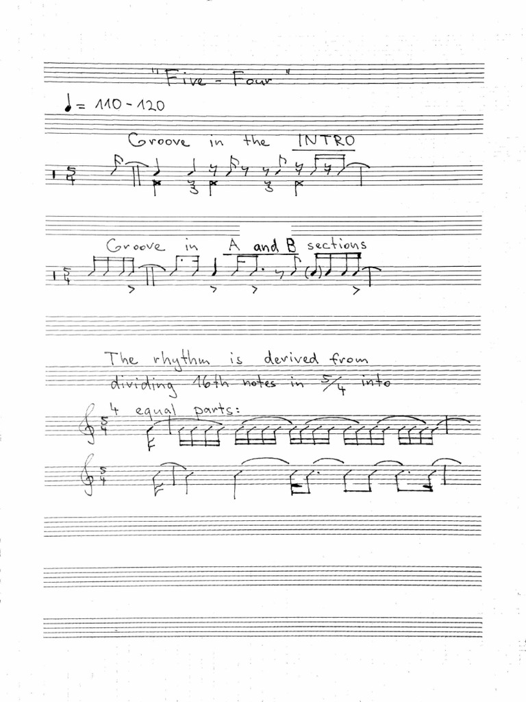Five Four Rhythm Explanation David Doruzka | PDF