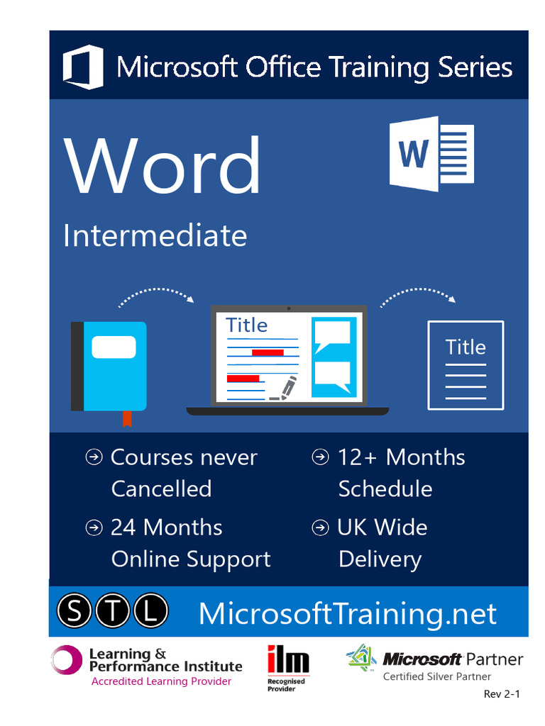 Intermediate Microsoft Word Course | PDF | Microsoft Excel | Microsoft Word