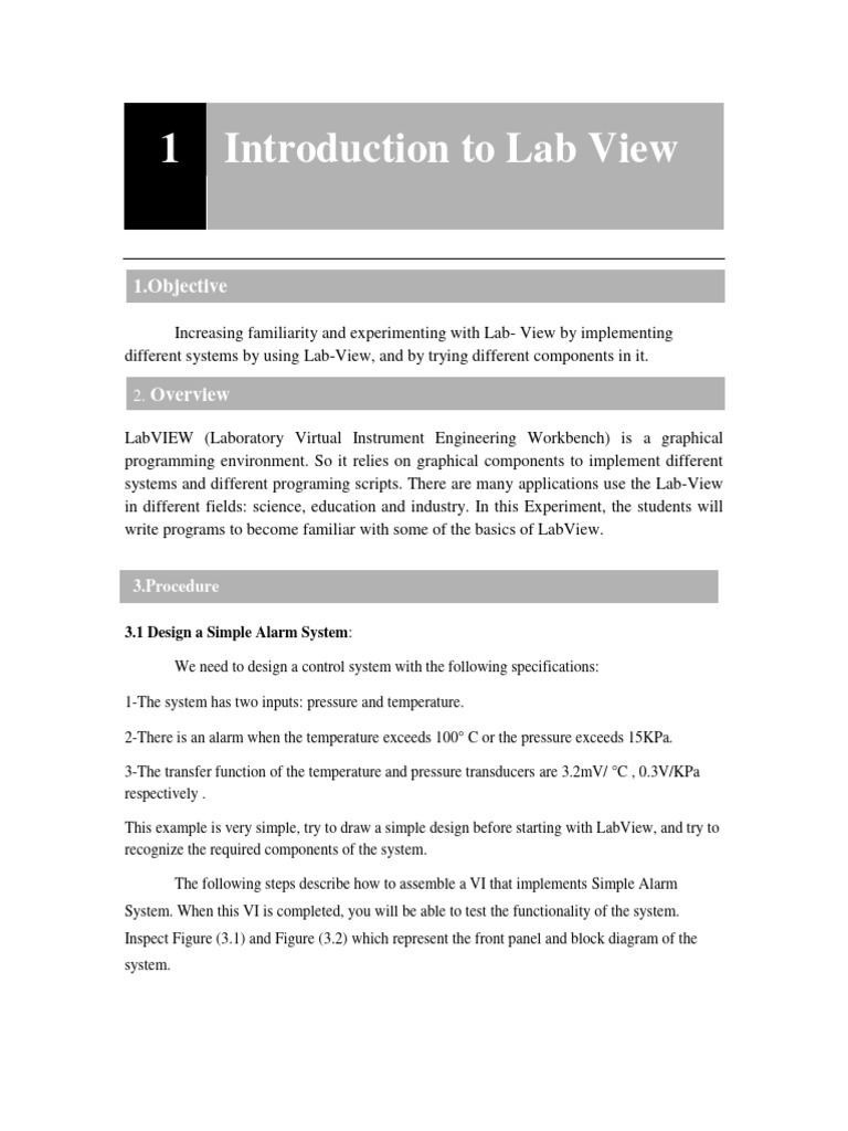 Introduction to LabView | PDF | Low Pass Filter | Computer Engineering