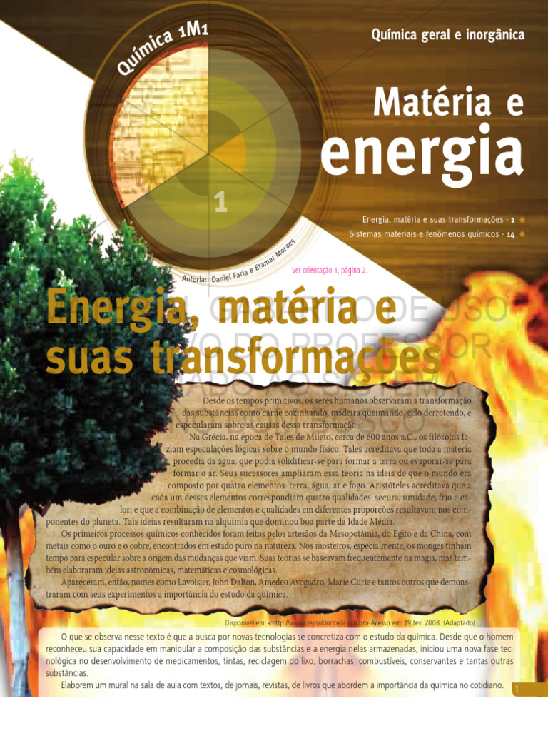 Quimica 1º Ano 01 Pdf Química Substancias Químicas