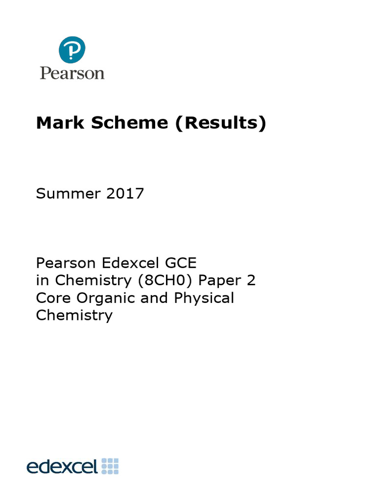 June 2017 MS - Paper 2 Edexcel Chemistry AS-level | PDF | Gases | Chemistry