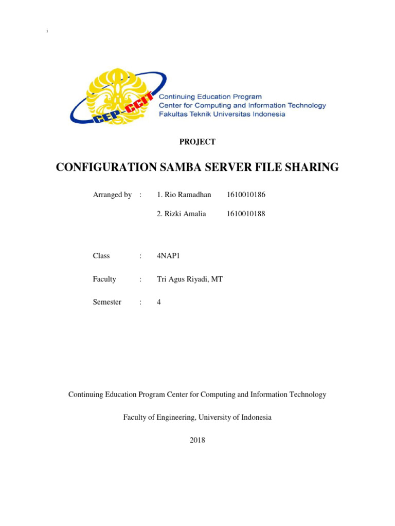 Configuration Samba Server File Sharing Pdf Computer File Directory Computing