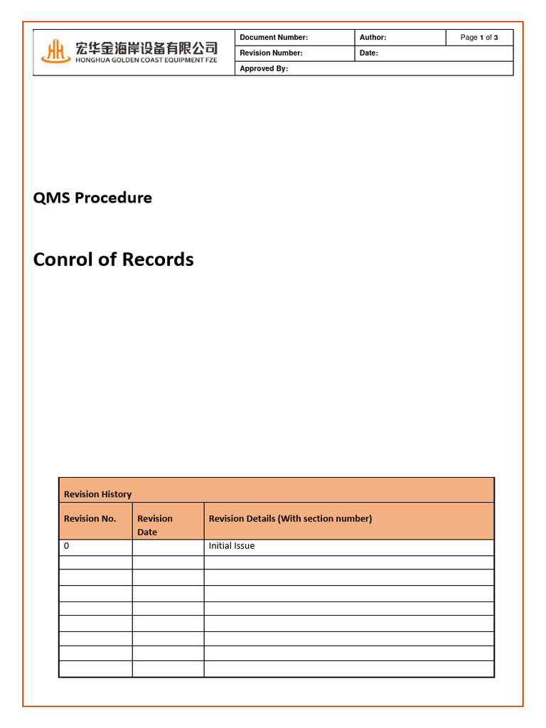 Control of Records (P-02) | PDF | Records Management | Computer Science