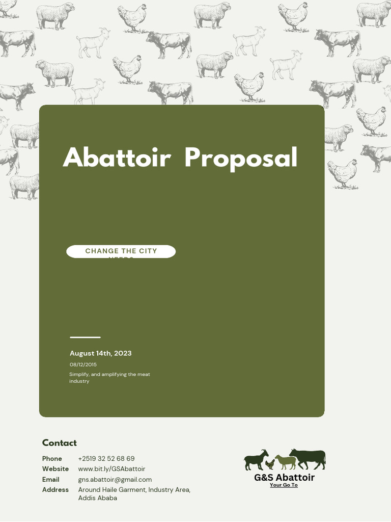 Abattoir Proposal | PDF | Meat | Livestock