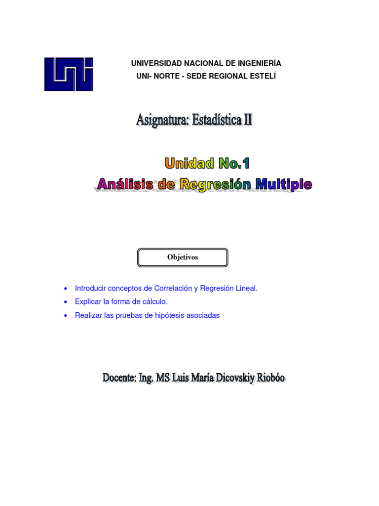 Regresion Lineal y Multiple | PDF | Variable (Matemáticas) | Análisis de regresión