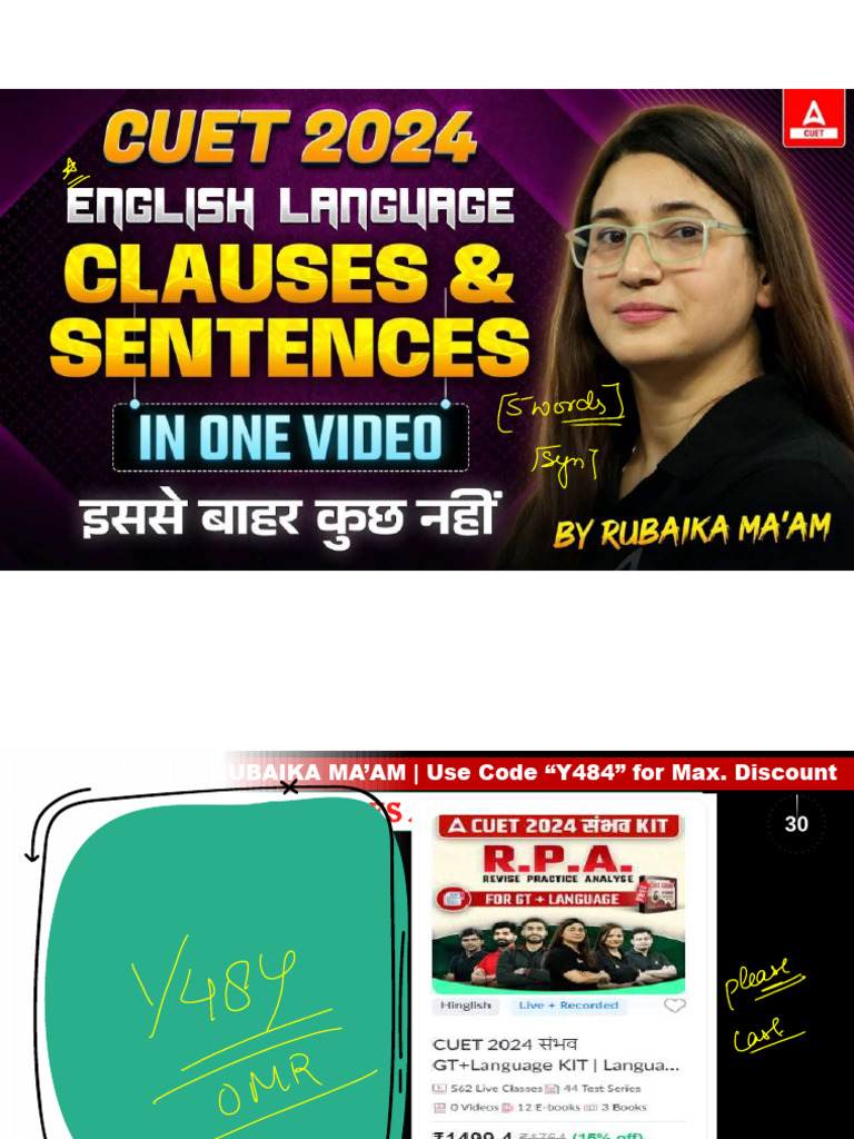 Claues and Sentences | PDF | Sentence (Linguistics) | Clause