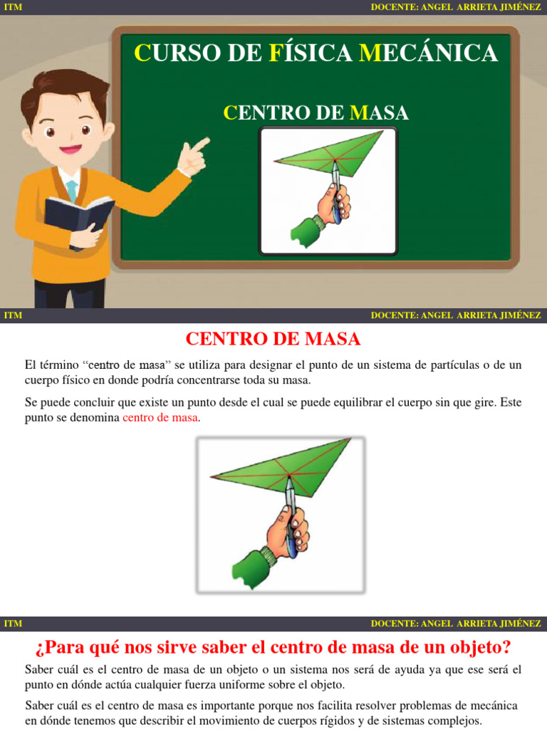 Definición y Ejemplos de Centro de Masa | PDF | Masa | Fuerza