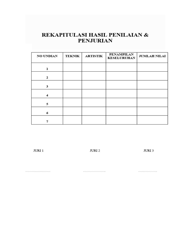 Form Dan Ketentuan Penilaian Lomba Paduan Suara | PDF