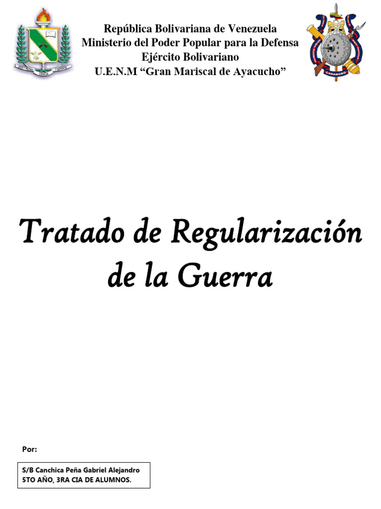 El Tratado de Armisticio y Regularización de La Guerra | PDF | Ley ...