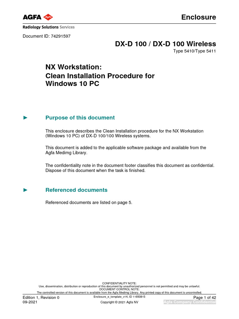 Enclosure - DX-D 100 - 100 Wireless - Clean Installation - WIN10 PC ...