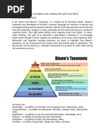 Understanding Bloom's Taxonomy: LOTS & HOTS | PDF