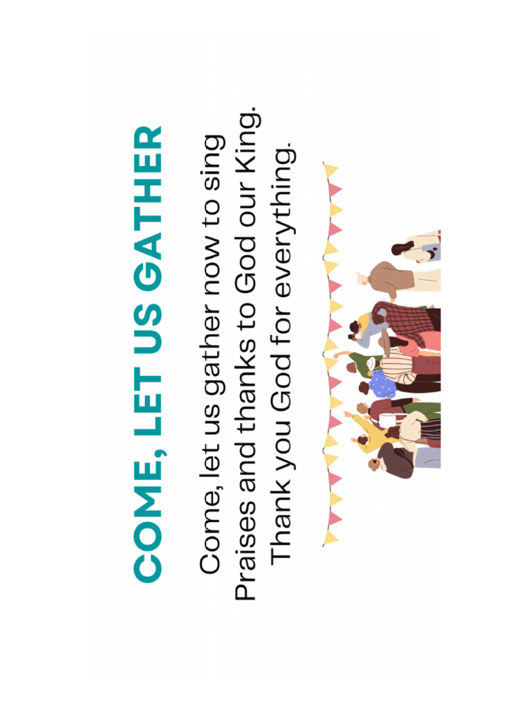 Come Let Us Gather (lyrics) | PDF