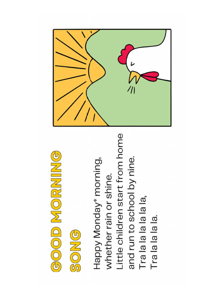Good Morning Song (Lyrics) | PDF