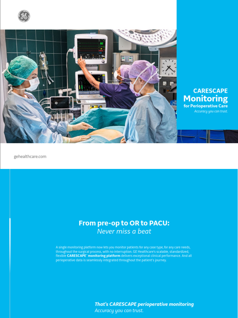 GE Care Scape Periop Brochure | Download Free PDF | Monitoring ...