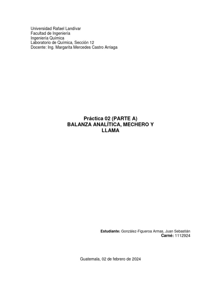 Prelab 2 | PDF | Laboratorios | Química