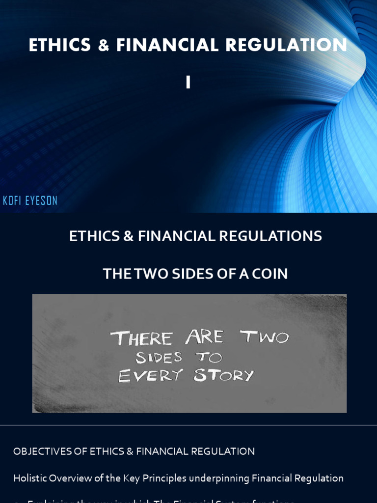 Principles of Financial Regulation Explained | PDF | Financial Capital ...