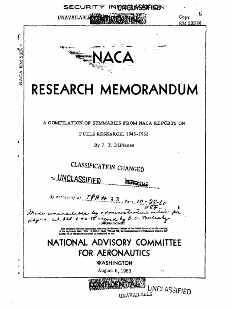 NACA reports on fuels research, 1945-1952Piazza53 | PDF | Amine | Gasoline