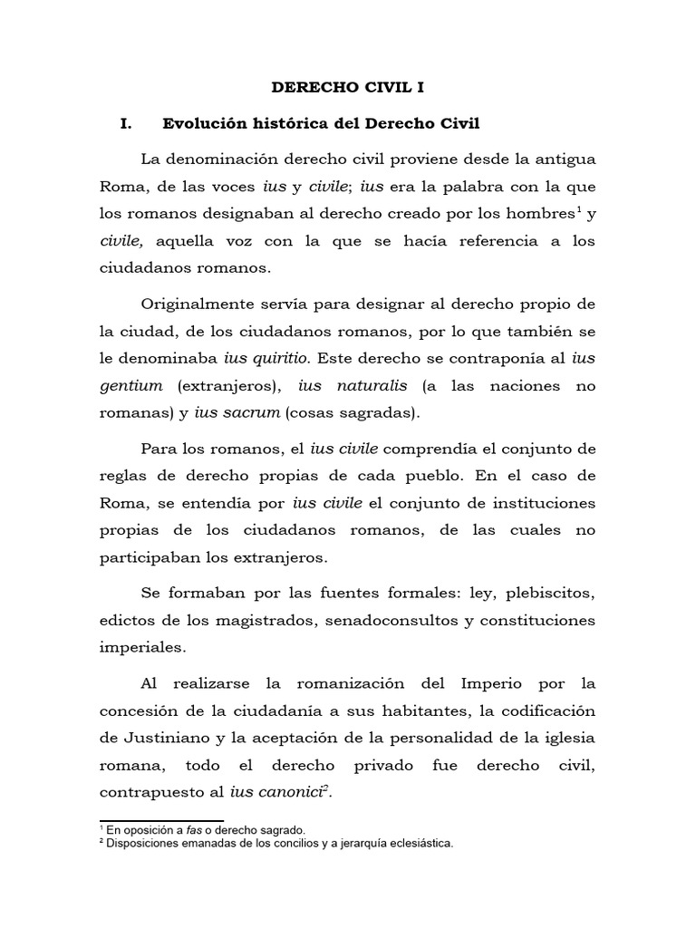 Derecho Civil I | PDF | Derecho Civil (Common Law) | Nacionalidad