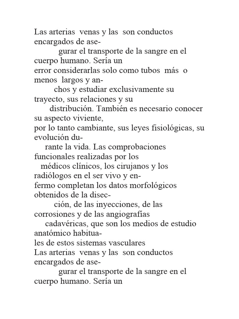 Anatomia de Los Vasos Sanguineos | PDF | Artería | Capilar