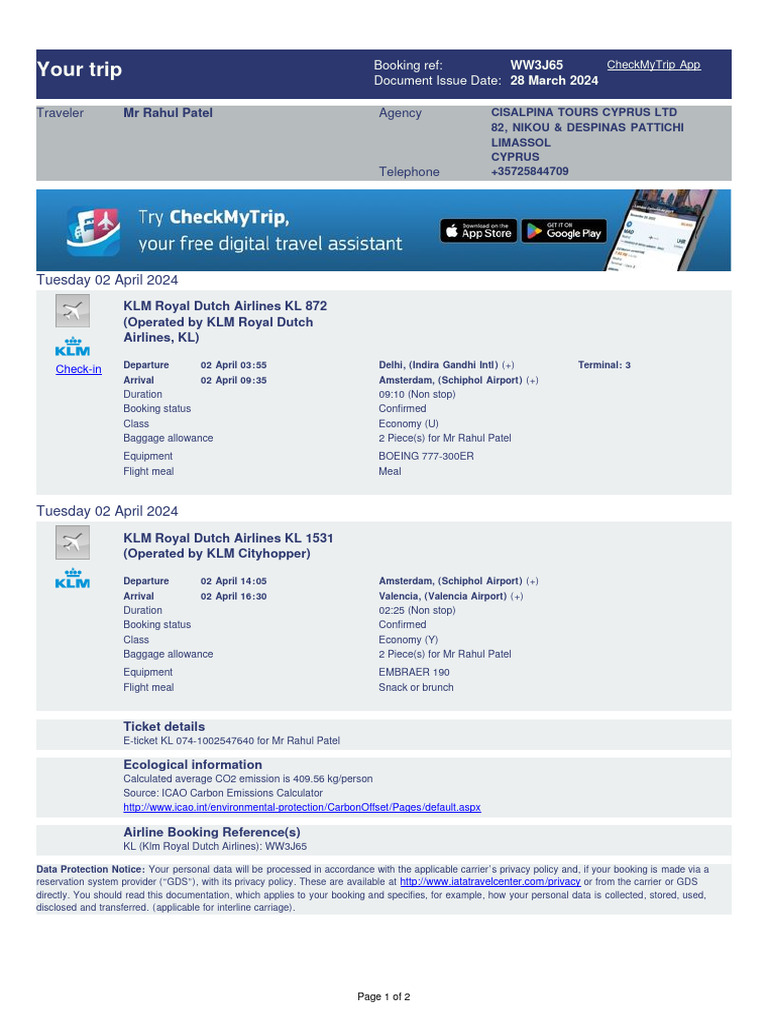 Itinerary | PDF | Airlines | Aviation