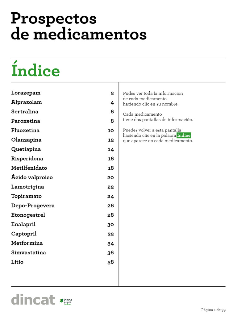 Pack Prospectos ESP | PDF | Risperidona | Farmacéutico