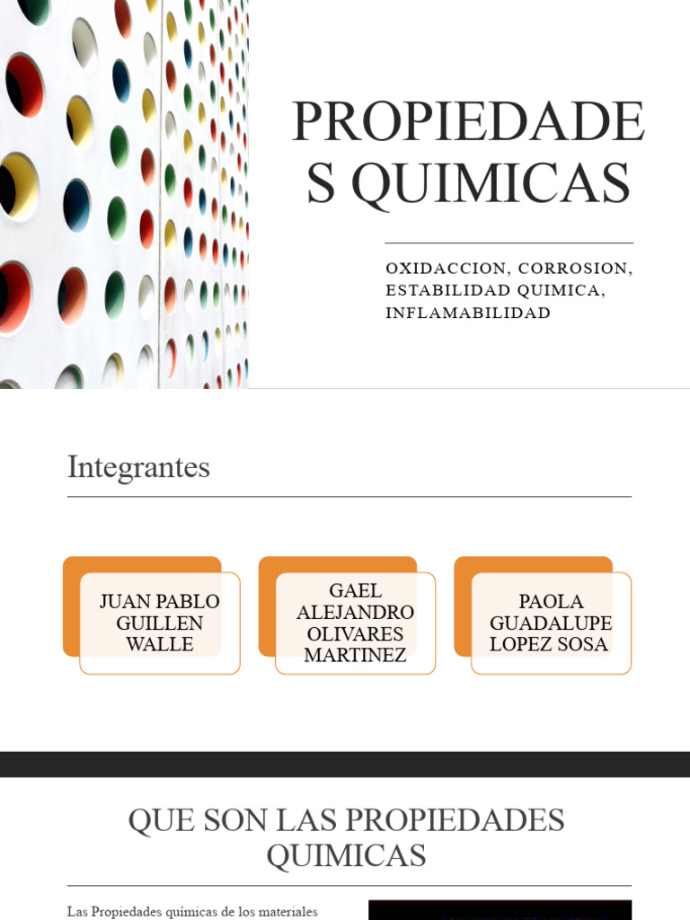Propiedades Quimicas | PDF