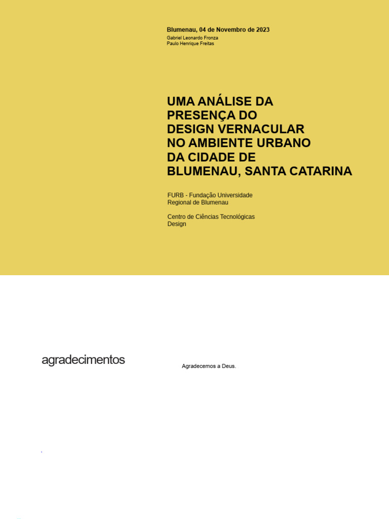Design Vernacular em Blumenau: Análise Urbana | PDF | Sociologia | Esboço