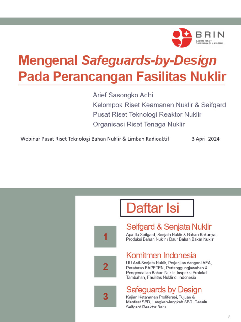 Mengenal SBD Pada Perancangan Fasilitas Nuklir | PDF