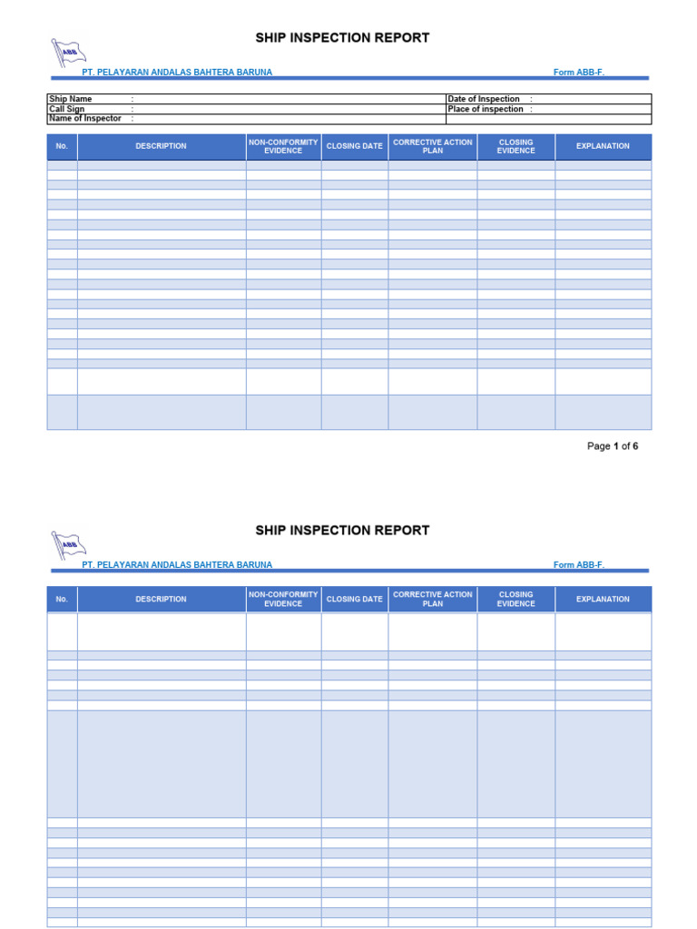 Ships Inspection Report | PDF