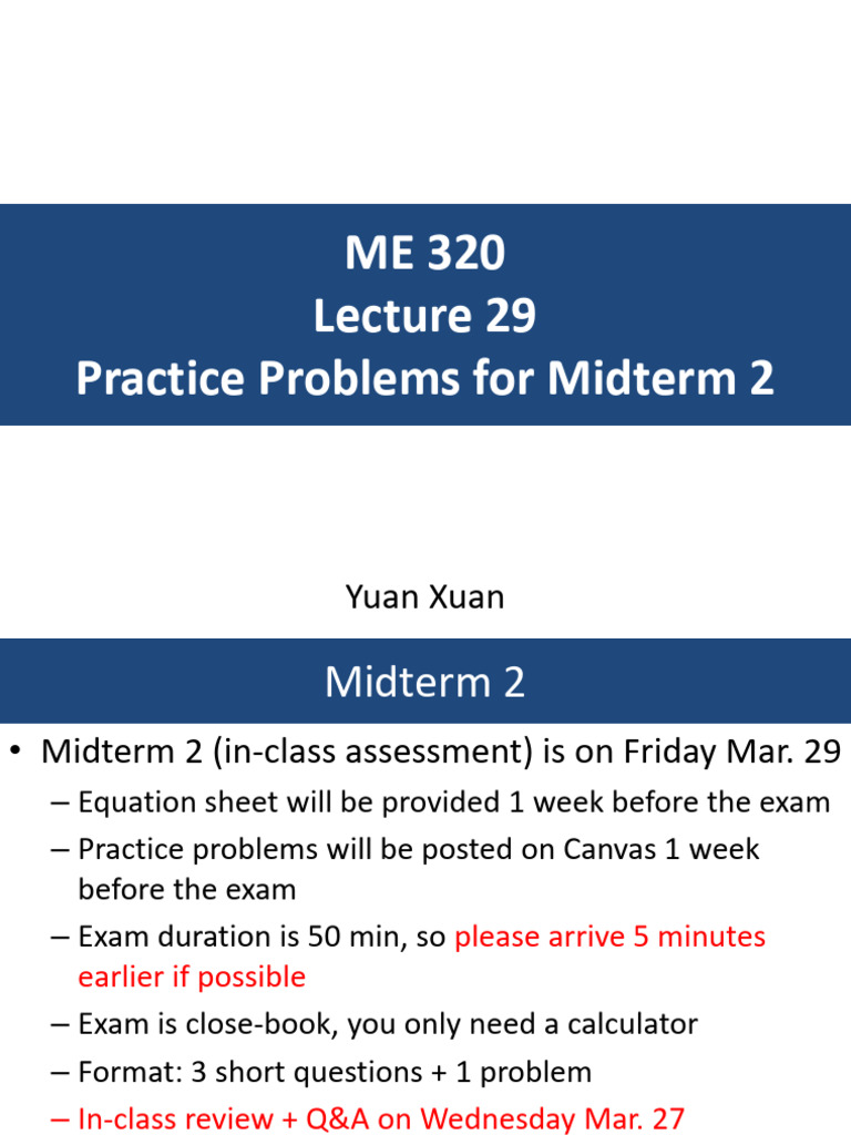 Midterm 2 Practice Problems Overview | PDF