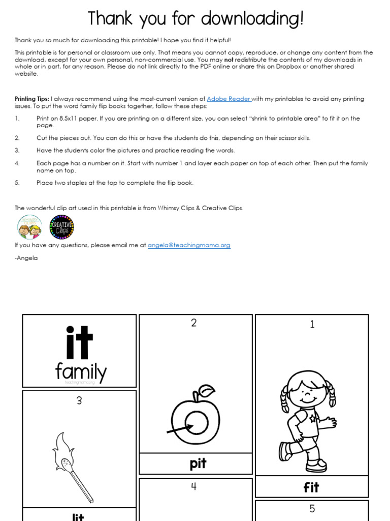 Short I Family Flip Books 1 | PDF