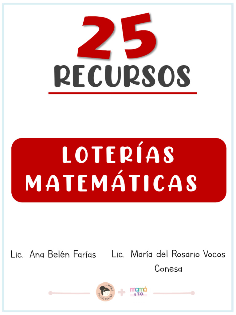 Loterías Matemáticas Imprimibles para Niños | PDF | Aprendizaje | Lotería